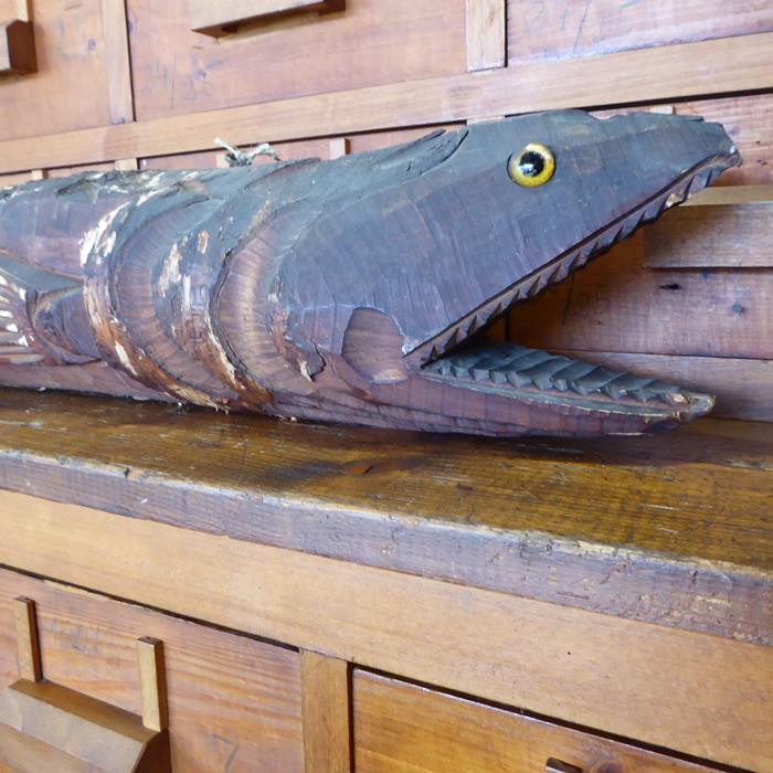 CARVED TIMBER FISH,1950S - Mark Denver