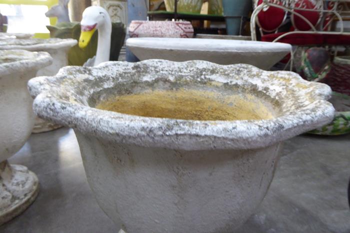 CONCRETE PLANTERS WITH PETAL RIMS AND BASES - Mark Denver