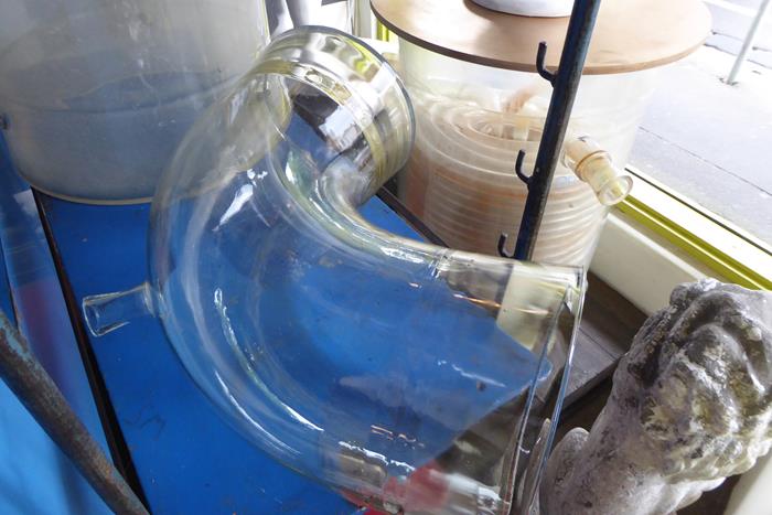 LARGE QVF INDUSTRIAL GLASS ELBOW - Mark Denver